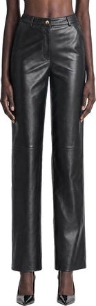 Max Mara Nappa leather Barrel-leg Trousers