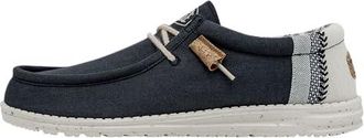 HeyDude Hey Dude Homme Wally Break Stitch MOC Toe Shoes, Bleu Marine, 40 EU