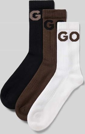 HUGO BOSS Socken mit kontrastierendem Logo-Schriftzug im 3er-Pack