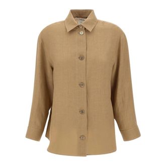 Max Mara Braune Leinenbluse - - Blouses & Shirts - Damen - Braun - M