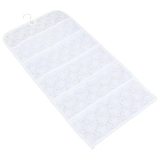 Happyyami VICASKY Aufbewahrungstasche mit 18 F&auml;chern aus Vliesstoff T&uuml;rh&auml;nger Organizer f&uuml;r Socken und Unterw&auml;sche Faltbarer H&auml;ngebeutel Wei&szlig; f&uuml;r Schlafzimmer u