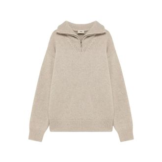 Autry Stylischer LKW-Fahrer Pullover Schwarz Beige - - Knitwear - Herren - Beige - S