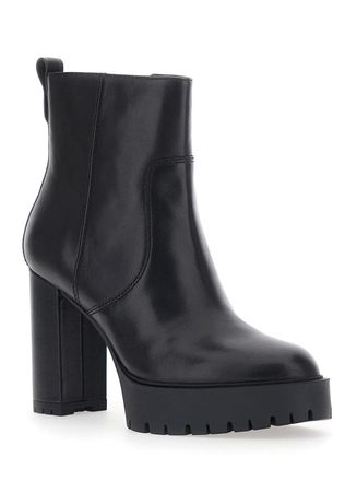 Pinko Womens Ankle Boots Clara 01 Black Calfskin Cow Leather