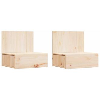 vidaXL Table de chevet avec tiroir 2 pcs Marron 42 x 32,5 x 40 cm Vidaxl