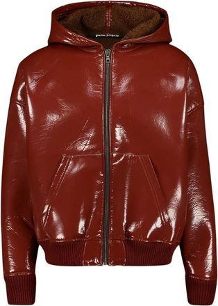 Palm Angels Homme, Vestes, Rouge, Taille: M Leather Vestes
