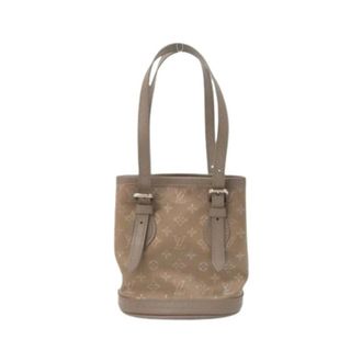 Louis Vuitton Sac seau pr&eacute;-aim&eacute; en satin - Femme - Pre-owned - Beige - Taille: ONE Size
