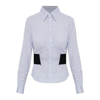VETEMENTS Hemd mit integriertem Tailleng&uuml;rtel - - Blouses & Shirts - Damen - Blau - S