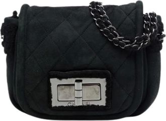 Chanel Sac bandouli&egrave;re en daim Pre-owned - Femme - Pre-owned - Noir - Taille: ONE Size