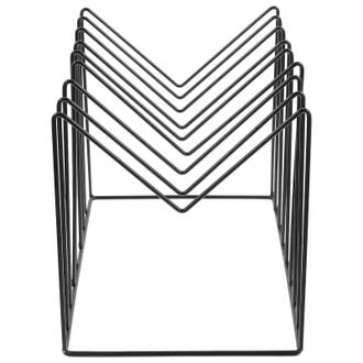 Aboofan Eisen B&uuml;cherregal Schallplattenhalter Vinyl Organizer Dreieckiger Desktop Aufbewahrungsst&auml;nder f&uuml;r B&uuml;ro und Zuhause