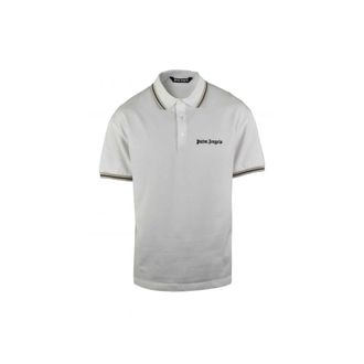 Palm Angels Classic Logo Poloshirt - - Tops - Herren - Wei&szlig; - XL