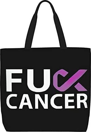 Generic Sac Fourre-Tout Sensibilisation Au Cancer Sac &Agrave; Bandouli&egrave;re En Toile Lavables R&eacute;utilisable Sacs &Agrave; Main, Pour Filles, &Eacute;cole, Shopping, Voyage