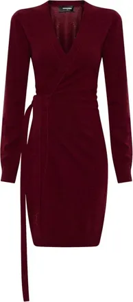 Dsquared2 Femme, Robes, Rouge, Taille: 38 FR Robe &agrave; nouer &agrave; la taille