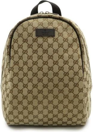 Gucci unisex, Pre-owned, Beige, Taille: ONE Size Sac &agrave; dos Vintage en Toile Pre-owned