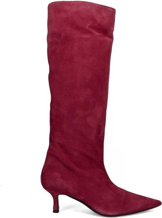 Sangiorgio Femme, Chaussures, Rouge, Taille: 40 EU B170Camoscio Botte &agrave; talon