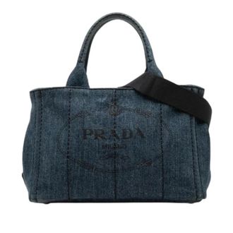 Prada Pre-owned Vintage Denim Shoulder Tote - Femme - Pre-owned - Bleu - Taille: ONE Size