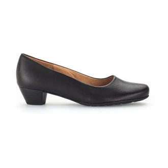 Gabor Klassische- bequeme schwarze Leder-Pumps - - Shoes - Damen - Schwarzk - 40 1/2 EU