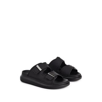 Alexander McQueen LEATHER UPPER AND RUBBER SOLE SANDAL