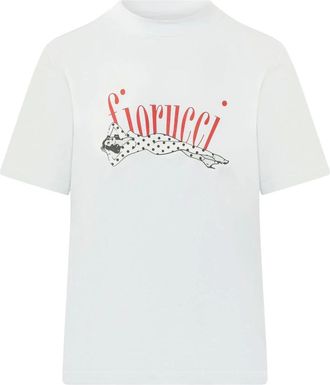 Fiorucci Femme, Tops, Blanc, Taille: 42 FR Polka Dot Pin Up Tee
