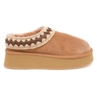 Mou Femme, Chaussures, Brun, Taille: 38 EU Sabot Plateforme en Cuir Daim