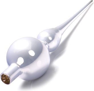 Com-Four Weihnachtsbaumspitze gl&auml;nzend - Christbaumspitze aus echtem Glas f&uuml;r Weihnachten - Tannenbaumspitze f&uuml;r den Christbaum, 28 cm