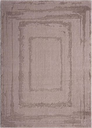 Vimoda Teppich Wohnzimmer Schlafzimmer Modern Hoch&Tief Bord&uuml;re Qualitativ 3D Effekt,Ma&szlig;e:120x170 cm;Farbe:Taupe