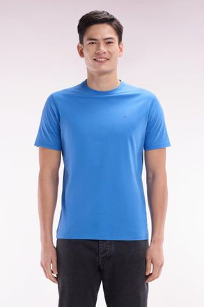 Eden Park T-shirt En Coton Pima Bleu Coupe Droite