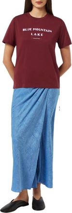 Scotch & Soda Damen T-Shirt Chest Artwork Regular T-Shirt, Bordeaux,XS