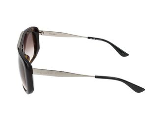 Alexander McQueen Unisex Am0492s Tortoiseshell Acetate Sunglasses Brown