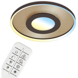 Briloner Brilo - Plafonnier led cct, &oslash; 49,5 cm, 25 w, 3000 lm, marron dor&eacute;