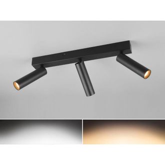 Trio Moderner led Deckenstrahler ambala dimmbar 3-flammig Schwarz, Breite 44cm