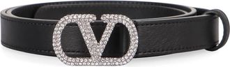 Valentino Garavani Femme, Accessoires, Noir, Taille: 80 CM VLogo Signature Belt in Leather