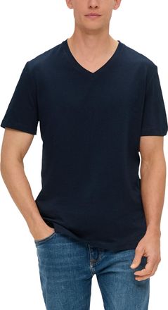 s.Oliver Herren 2155030 T-Shirt, blau|schwarz|wei&szlig;, S