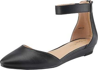 Dream Pairs Ballerines Femme Confortables Chaussures Plates pour Femmes Antidérapante et Légère,Size 38.5,Noir,Amiga