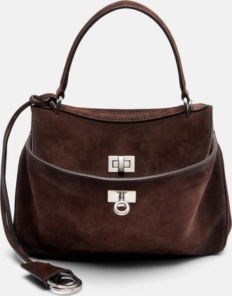 Balenciaga Henkeltasche Rodeo Mini aus Veloursleder