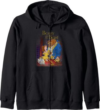 Disney Beauty And The Beast Distressed Vintage Group Shot Kapuzenjacke
