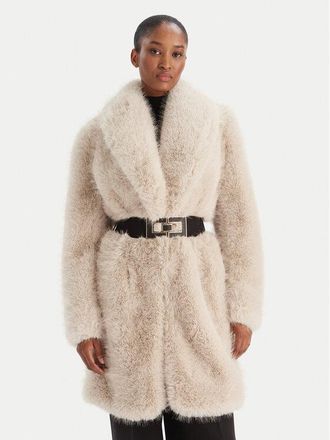 Yes London Pelzmantel 037 Beige Regular Fit