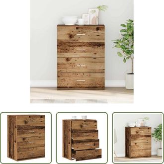 vidaXL vidaXL Schubladen - Sideboard mit Schubladen Altholz 60 x 39 x 80 cm Holzwerkstoff