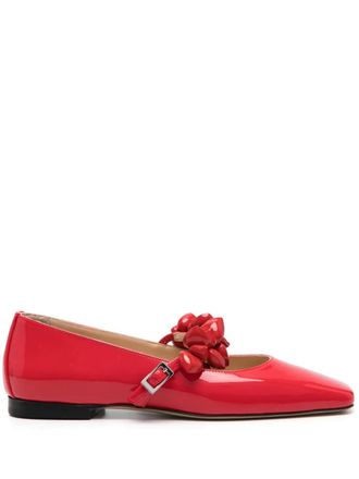 Mach & Mach ballerines Puffy Heart - Rouge
