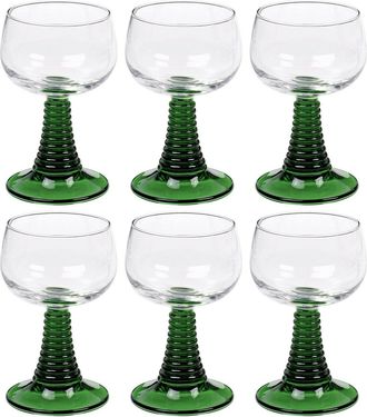 Arcoroc 6 Römer Römergläser Grün Weingläser Wein Gläser Glas 27 cl 0,2 L Geeicht