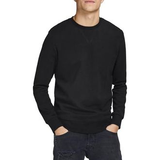 Jack & Jones Jack & Jones Homme Jjebasic Sweat Crew Neck Noos.. Maillot de survtement, Noir, S EU
