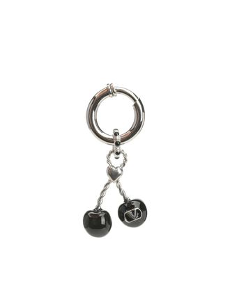 Valentino Garavani boucles doreilles &agrave; cerises noires - Argent