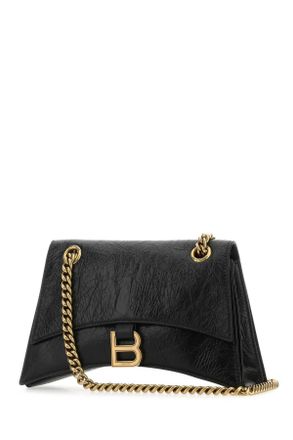 Balenciaga Womens Black Leather Crush S Shoulder Bag 1000 T Domesticated Calf Le Borse A Tracolla
