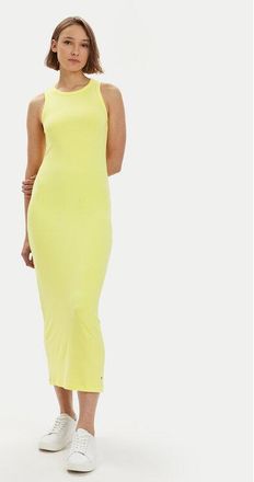 Tommy Hilfiger Sommerkleid WW0WW38838 Gelb Slim Fit