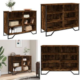 vidaXL Sideboard Räuchereiche 101x35,5x74,5 cm Holzwerkstoff - Vidaxl