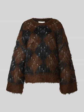 Neo Noir Relaxed Fit Strickpullover aus Woll-Mix