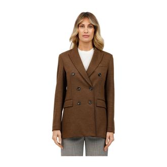 Circolo 1901 Doppelreihige Jersey-Jacke - - Jackets - Damen - Braun - L