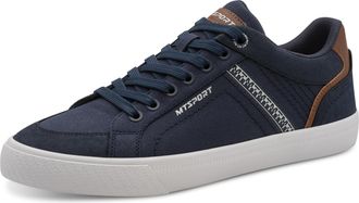 Marco Tozzi Sneaker MARCO TOZZI, Herren, Gr. 44, navy kombiniert, Lederimitat, Textil, unifarben mit Farbeins&auml;tzen, Schuhe Sneaker, Freizeitschuh, Halbschuh, Schn