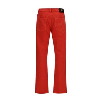Versace Mens Multicolor Cotton Straight-Leg Jeans Clothing