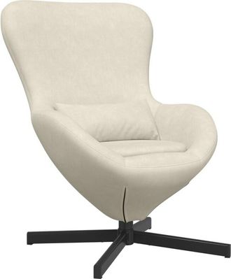 vidaXL Eiersessel Creme Samt Vidaxl