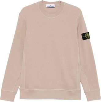 Stone Island Homme, Sweatshirts et sweats &agrave; capuche, Beige, Taille: 2XL Maglione applicazione